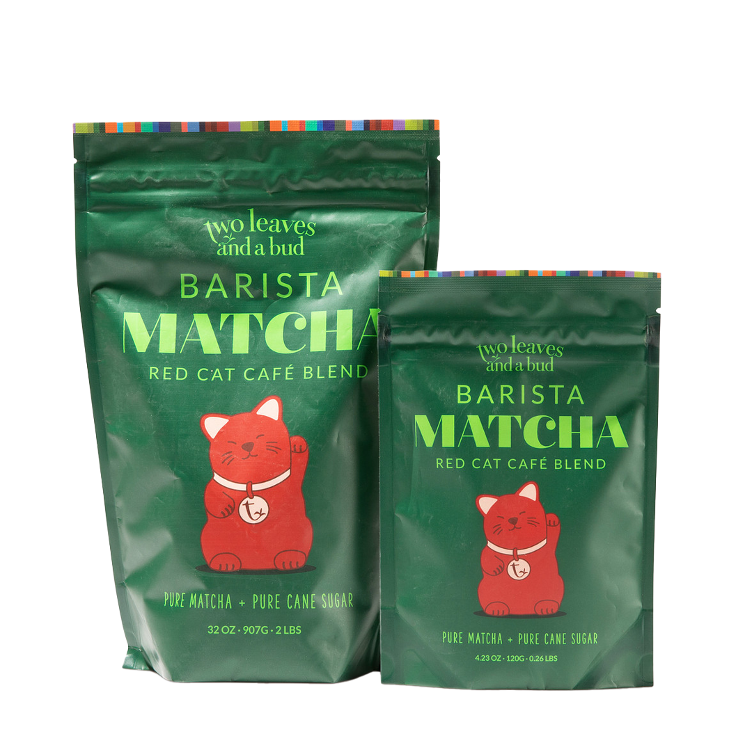 Barista Matcha - Red Cat Café Blend – Two Leaves and a Bud