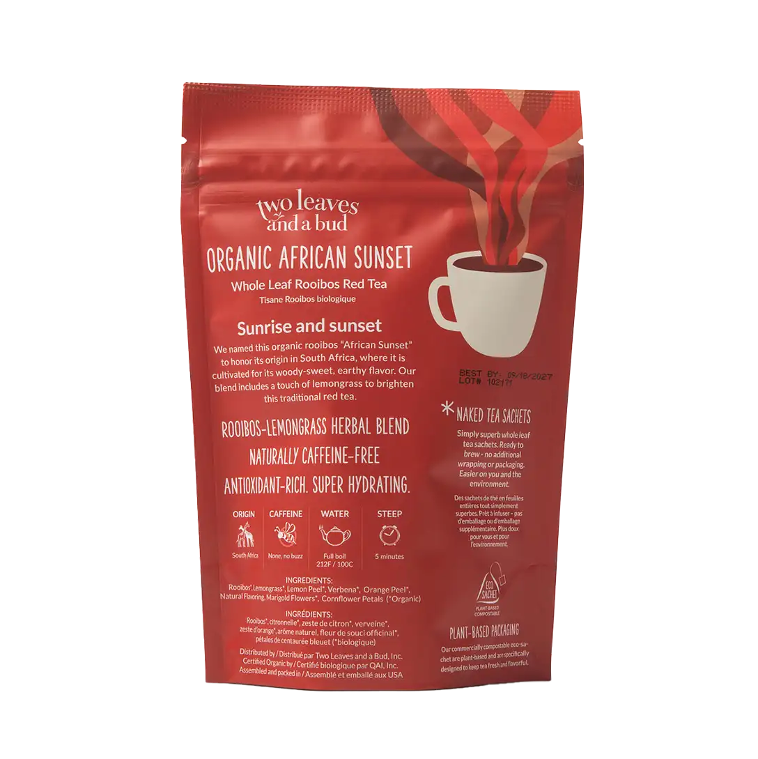 Organic African Sunset Tea Sachets | Two Leaves and a Bud