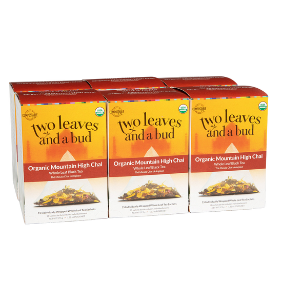 Organic Mountain High Chai Tea Sachets | Two Leaves and a Bud