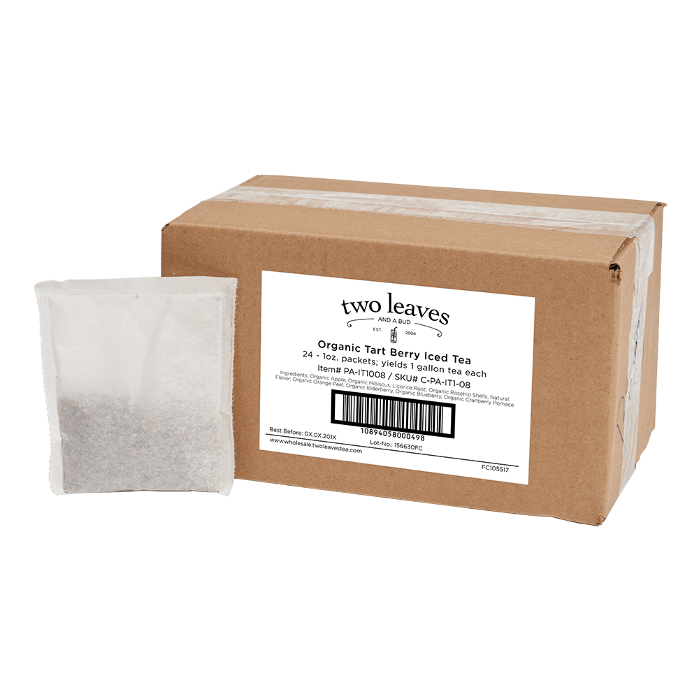 Organic Tart Berry Herbal Iced Tea | Two Leaves and a Bud